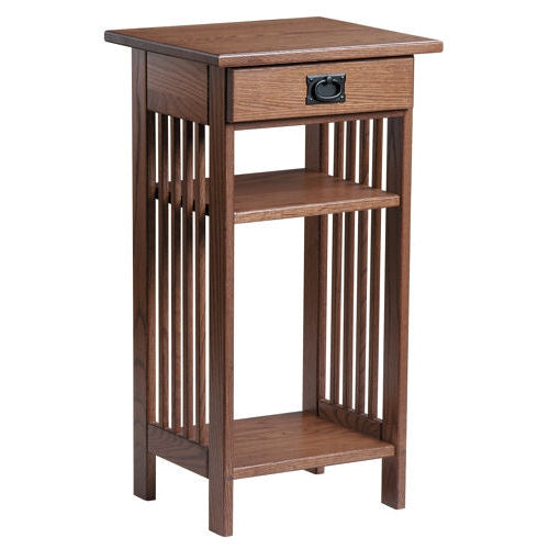 Mission Telephone Stand with Drawer – Peaceful Valley Furniture