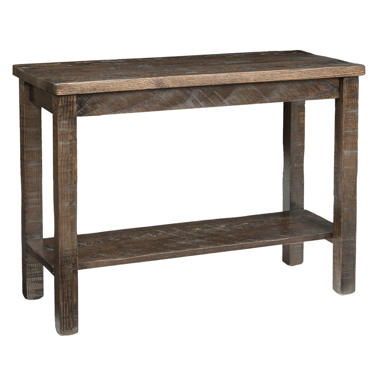Rustic Sofa Table w/ Shelf – Peaceful Valley Furniture