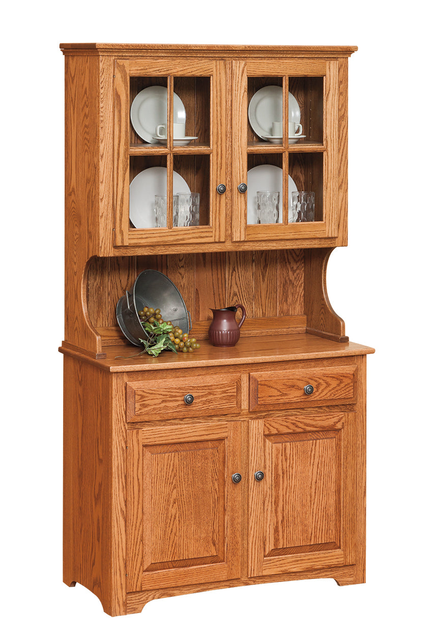 Two Door Raised Panel Hutch – Peaceful Valley Furniture